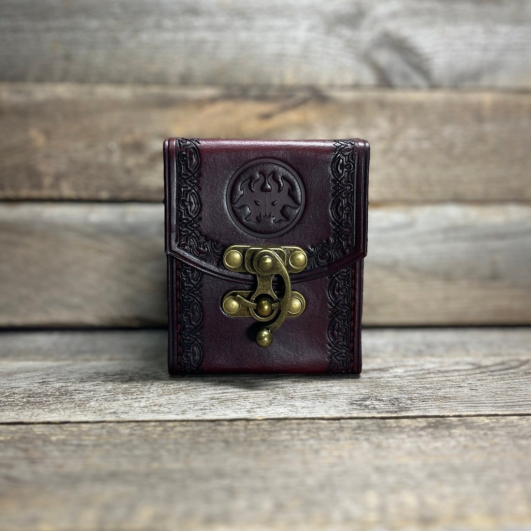 Leather MTG Deck Box: MTG Card Case, for 100 Sleeved Cards ,handmade - Etsy