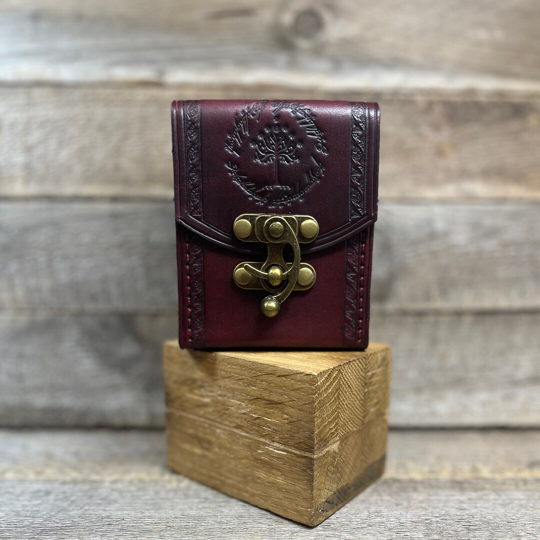 Leather MTG Deck Box: Handmade Card Case for 100 Sleeved Cards - Etsy