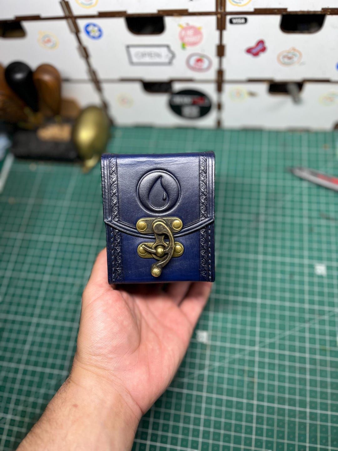 Leather MTG Deck Box: MTG Card Case, for 100 Sleeved Cards ,handmade - Etsy