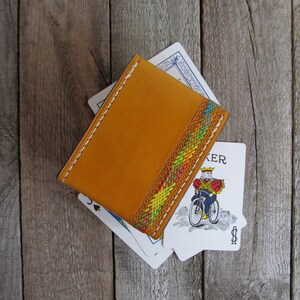 Yellow Deck Box for Playing Cards, Leather Case, Leather Playing Card ...