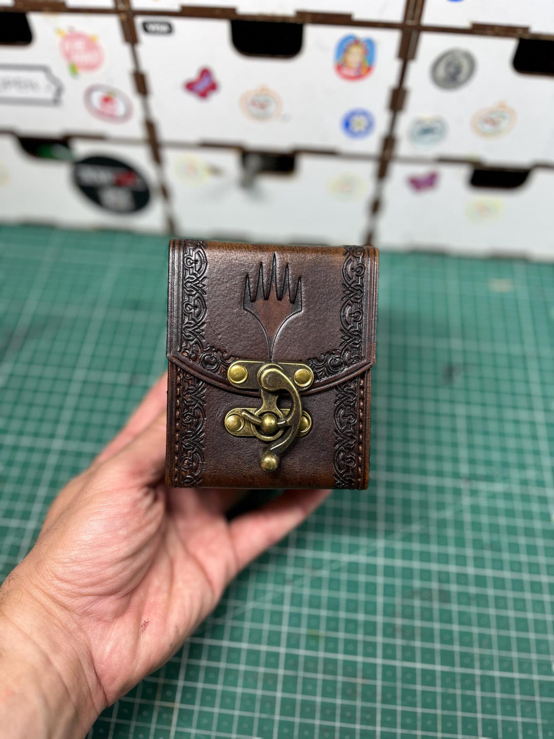 Leather MTG Deck Box: MTG Card Case, for 100 Sleeved Cards ,handmade - Etsy