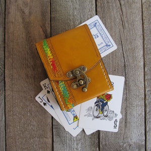 Yellow Deck Box for Playing Cards, Leather Case, Leather Playing Card ...