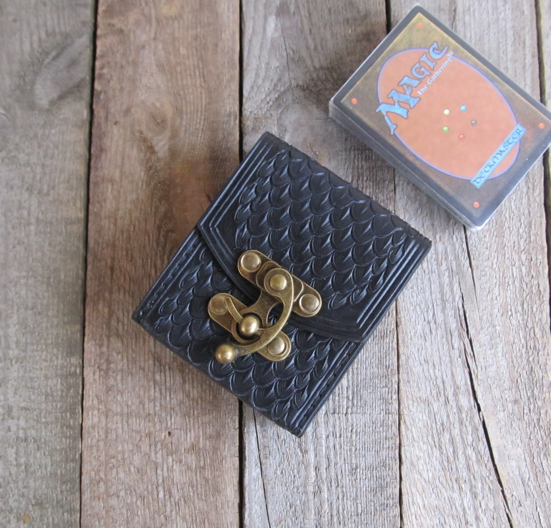 Handmade Leather Deck Box: MTG Card Case for 75 Sleeved Cards - Etsy