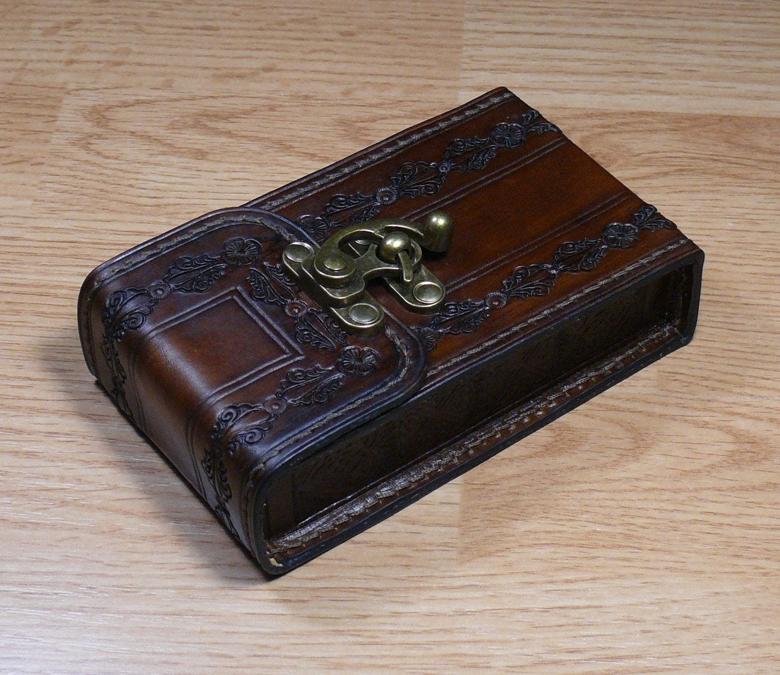 Tarot Deck Box tracery brown tarot Leather Box tarot Deck | Etsy