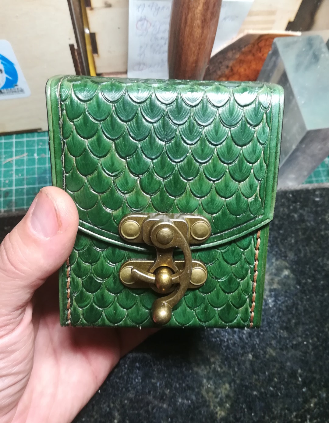 Leather MTG Deck Box: MTG Card Case for 100 Sleeved Cards Handmade - Etsy