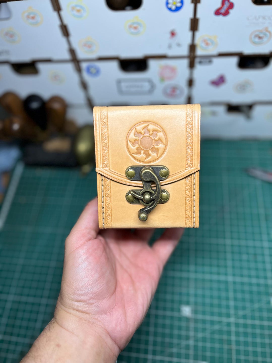 Leather MTG Deck Box: MTG Card Case, for 100 Sleeved Cards ,handmade - Etsy