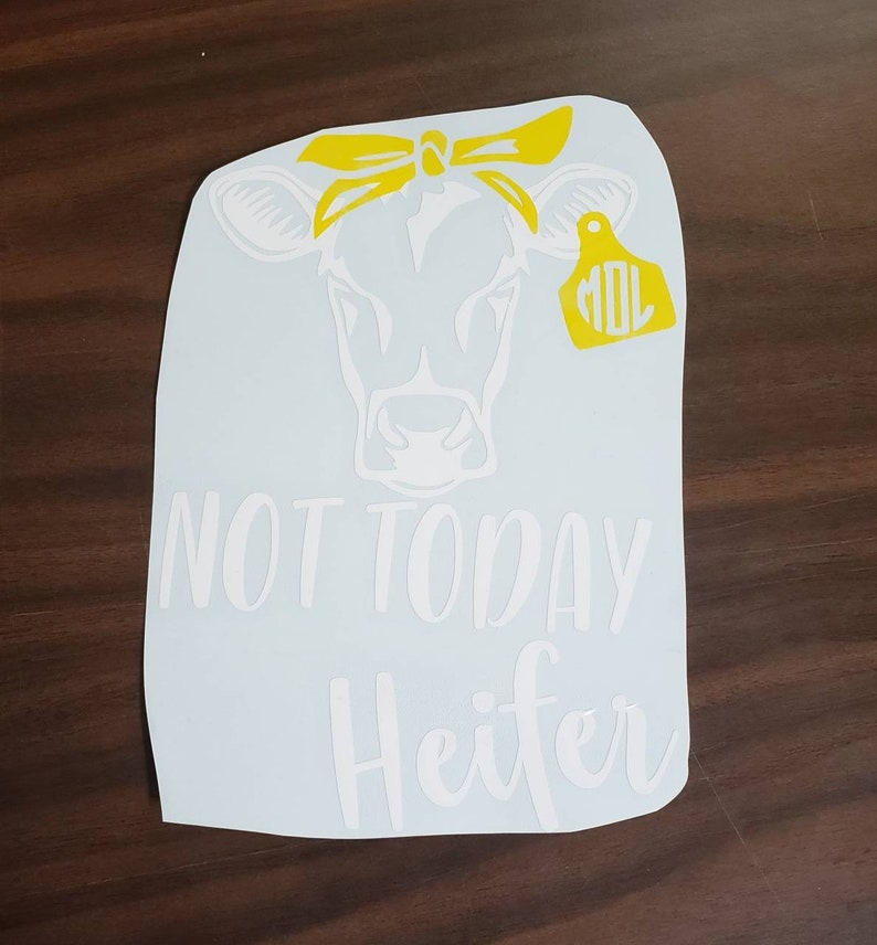 Not Today Heifer Cow Bandana Decal Tumbler Decal - Etsy