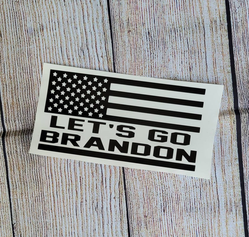 Let's Go Brandon Car Decal American Flag FJB Freedom - Etsy