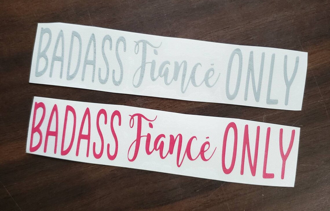 Badass Wife Only Fiance Girlfriend Car Decal Car - Etsy