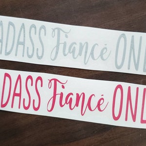 Badass Wife Only Fiance Girlfriend Car Decal Car - Etsy