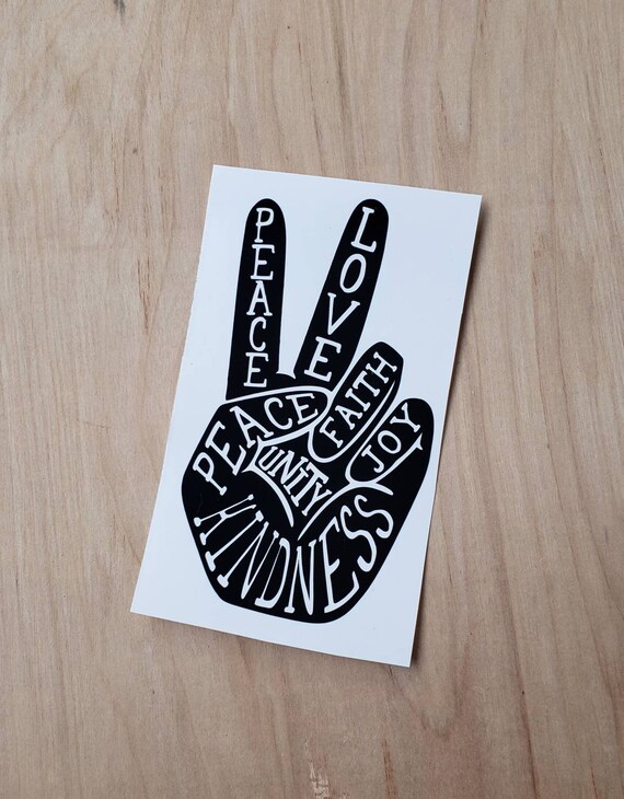 Peace Love Unity Decal Sticker Kindness Joy Faith | Etsy