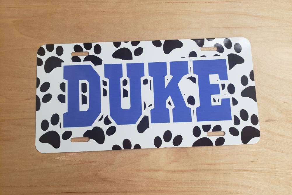Paw Print License Plate Crate Plate Dog Tag Paw Print | Etsy