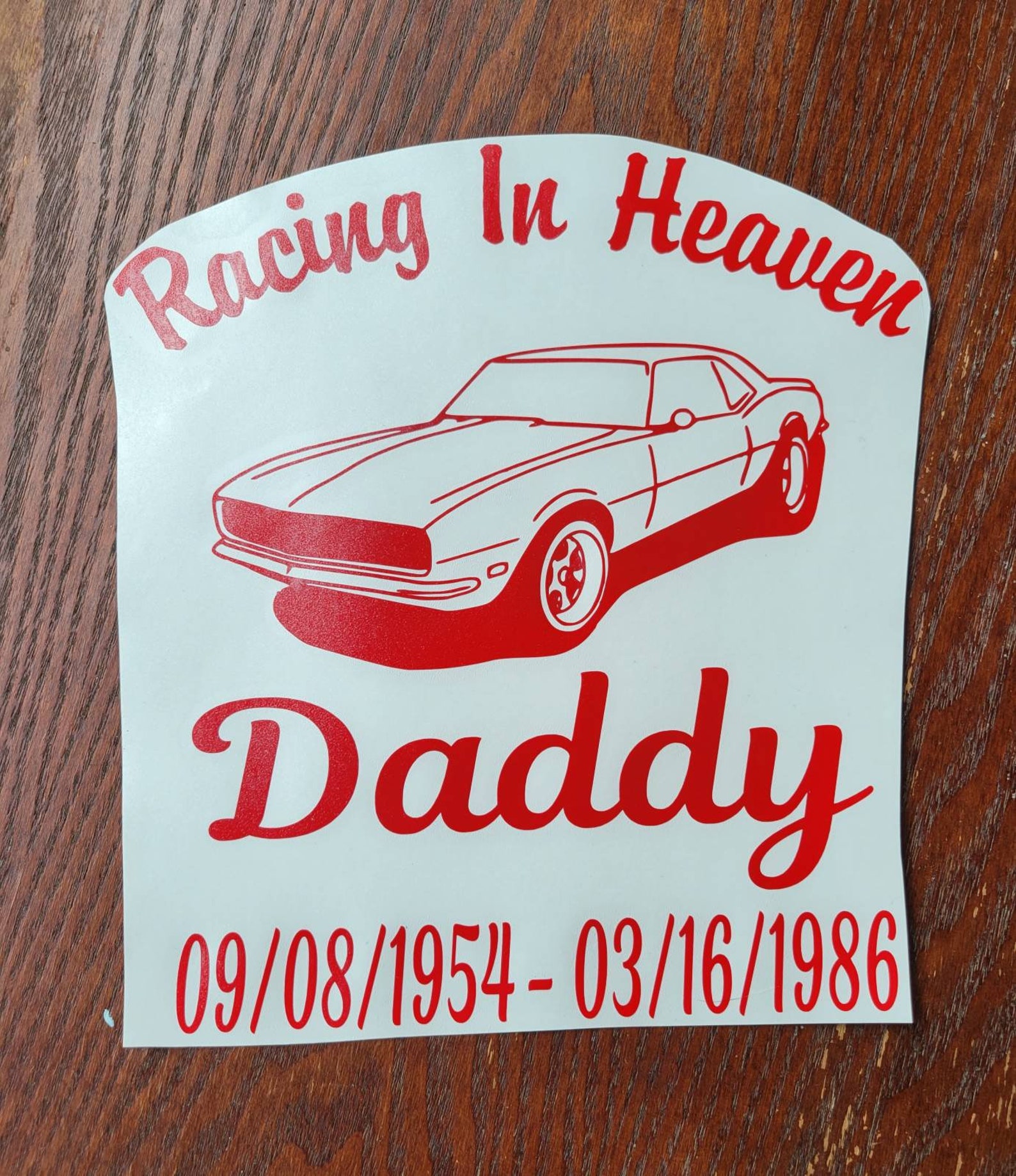 Racing in Heaven Decal Car Window Sticker in Loving Memory - Etsy