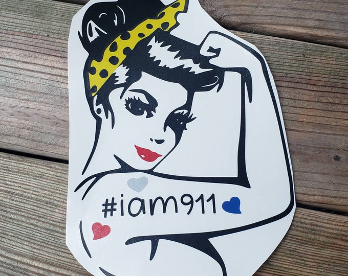 I Am 911 Strong Woman Decal STICKER Police , Firefighter , Corrections ...
