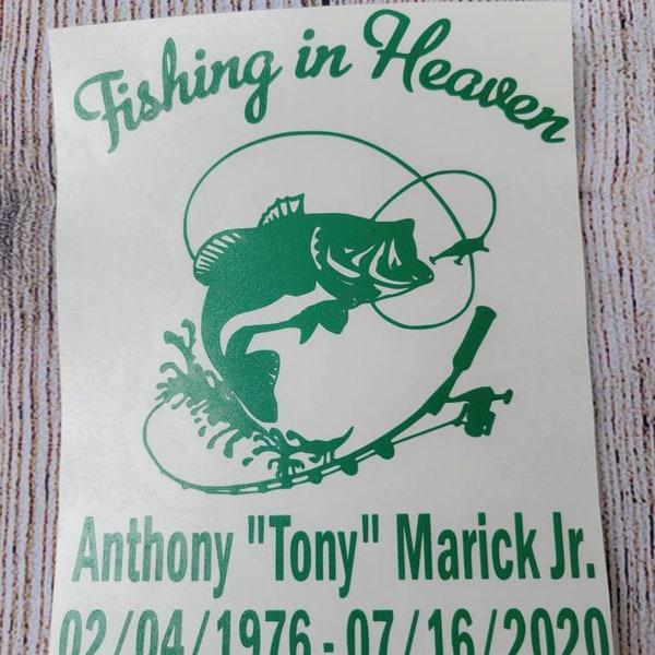 Fishing Decal - Etsy