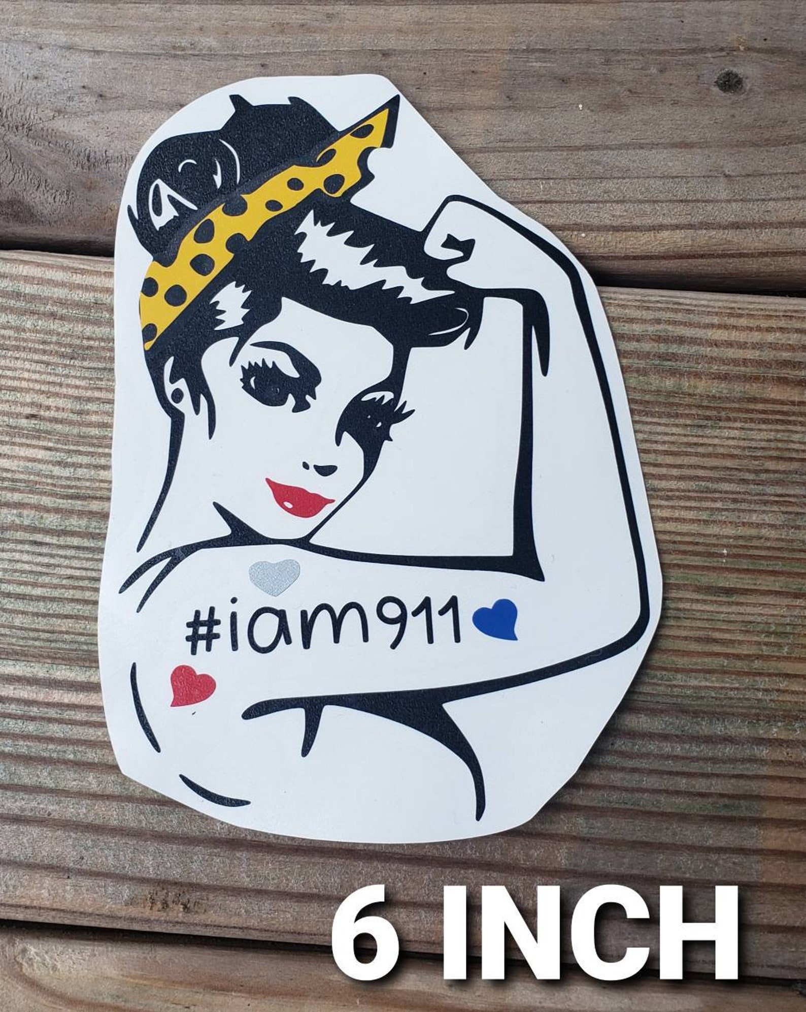 I Am 911 Strong Woman Decal STICKER Police Firefighter | Etsy