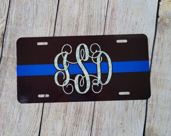 Back the Blue License Plate - Etsy