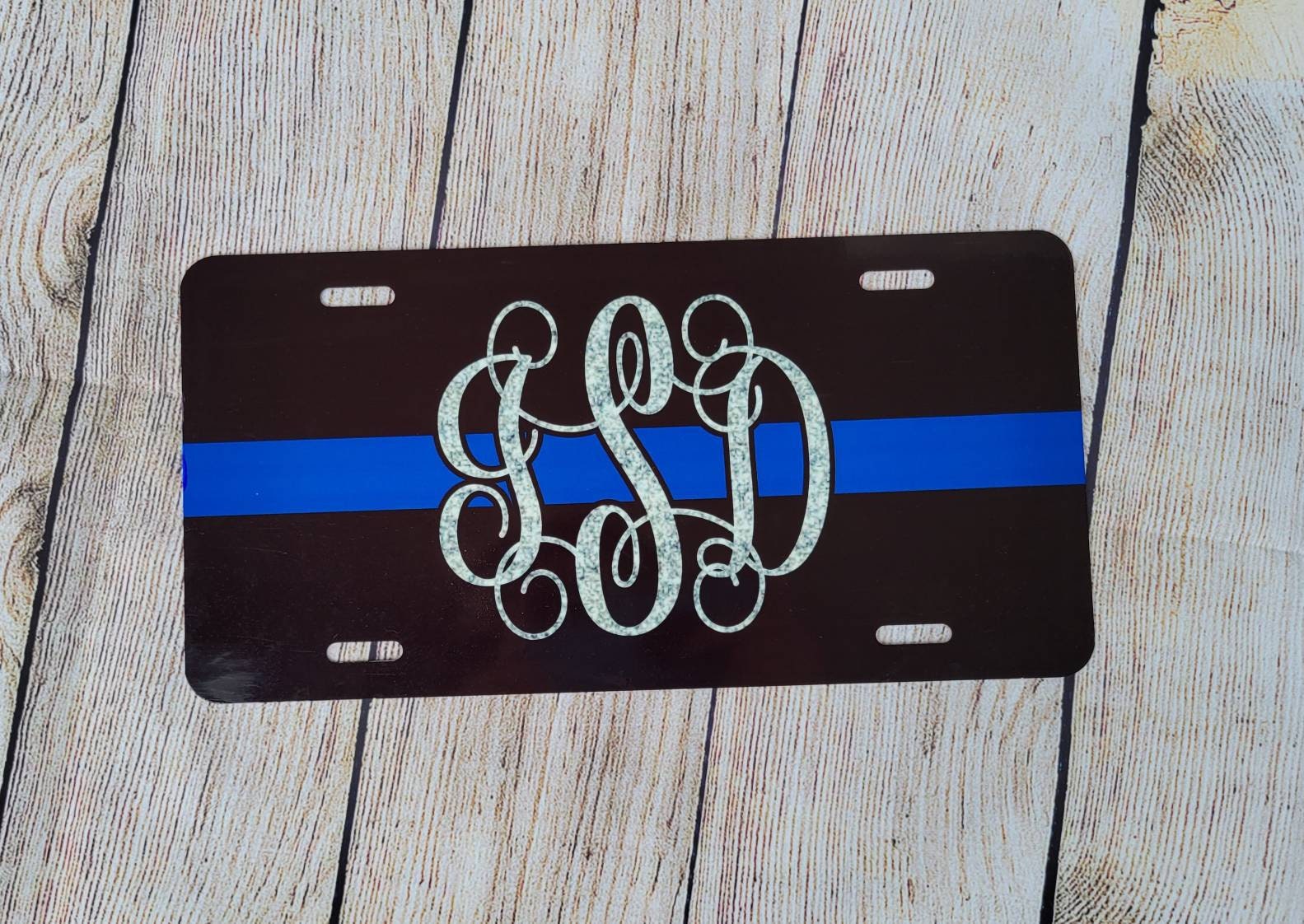 Thin Blue Line License Plate Police Wife Cop Girlfriend - Etsy