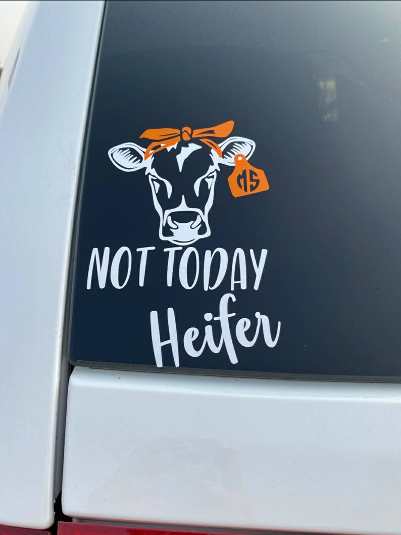 Not Today Heifer Cow Bandana Decal Tumbler Decal - Etsy
