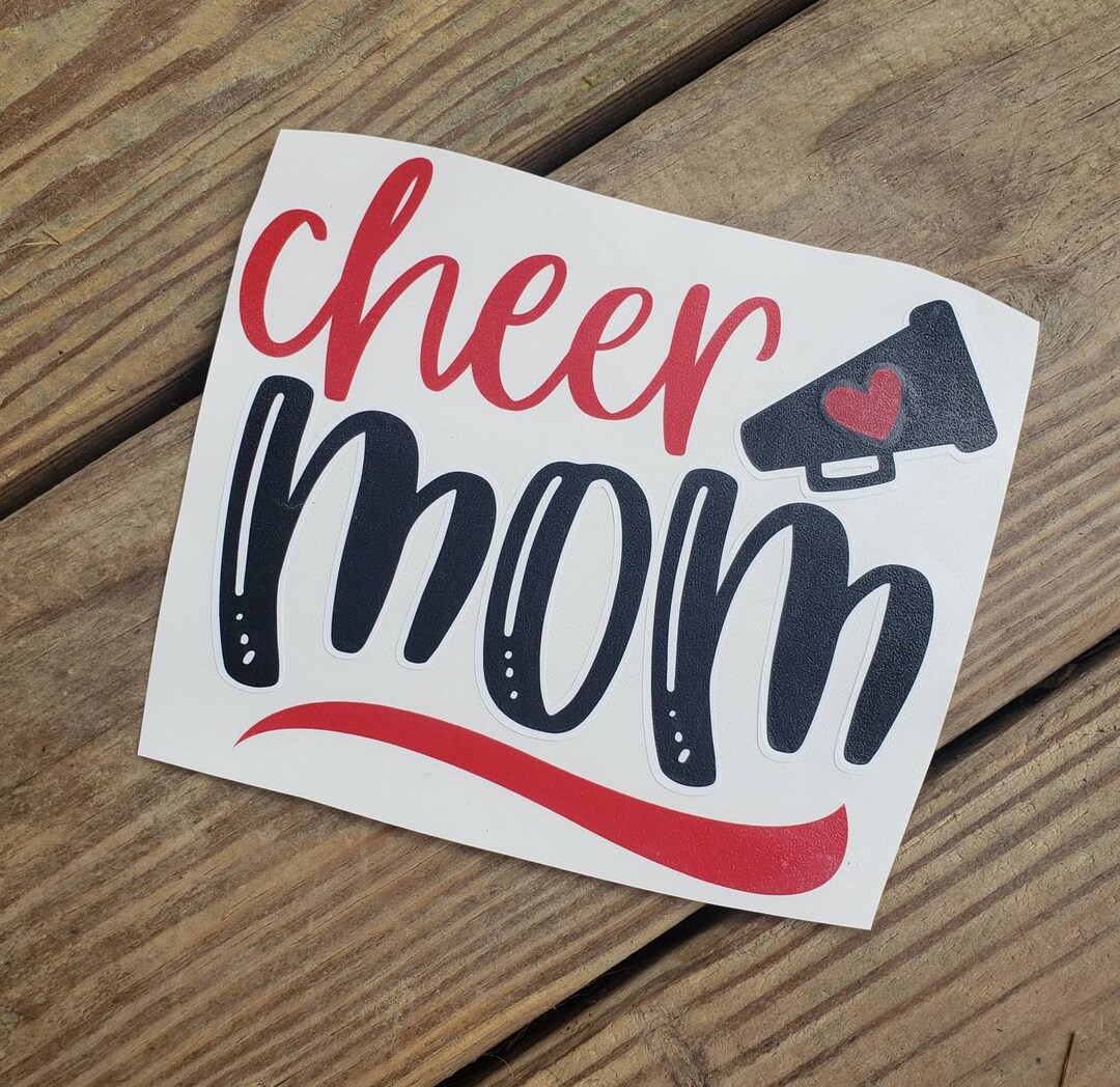 Cheer Mom Decal Cheerleading Cheerleader Sports Mom Decal Mother Mama ...