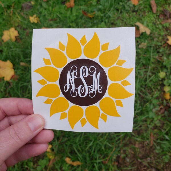 Car Monogram Decal - Etsy