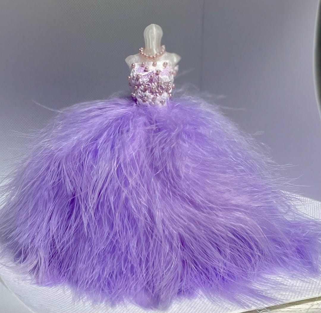 12th Scale Dolls House Miniature Lilac Dream Gown. - Etsy