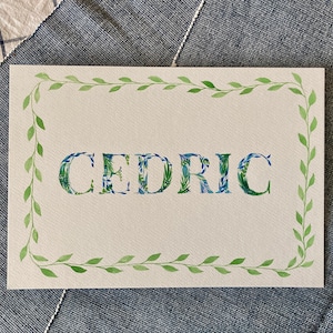 Custom Watercolour Name Lettering - Etsy UK