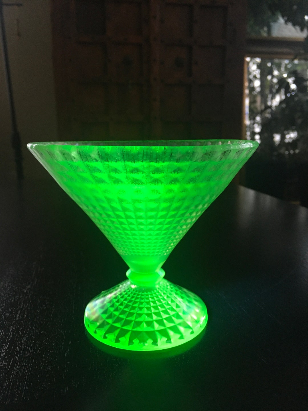 Green Uranium stretch Glass Fenton Compote/candy Dish - Etsy