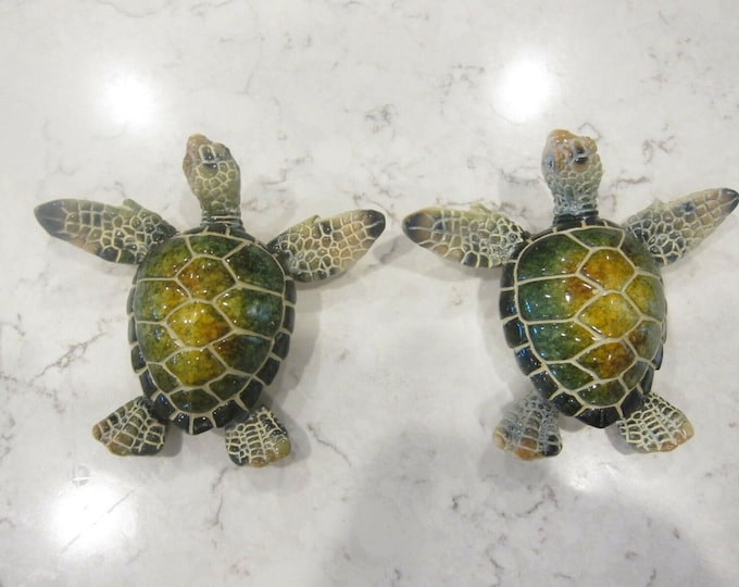 Realistic Polyresin Green Sea Turtle Figurine - Etsy