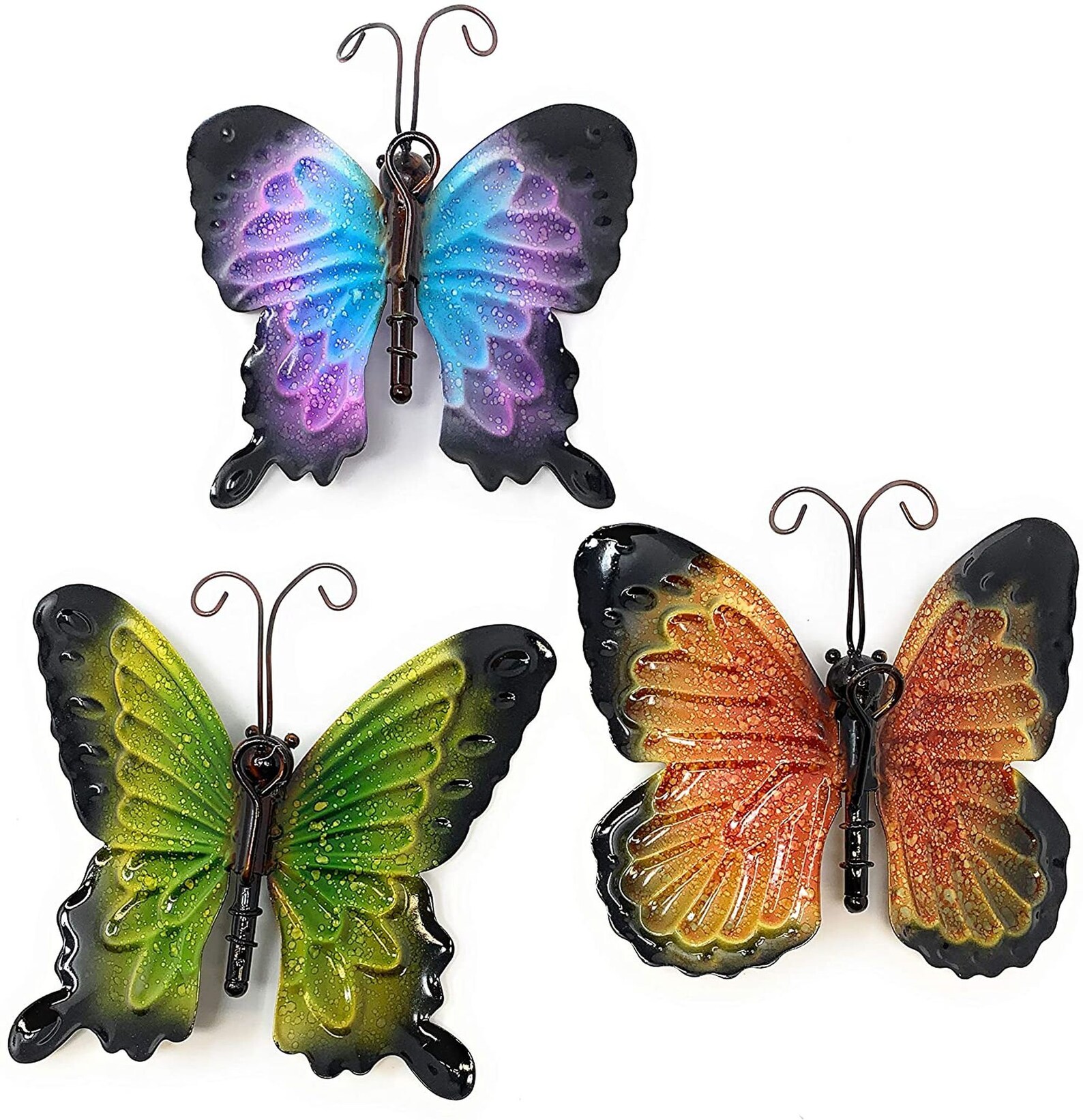 Metal Colorful Butterfly Sculptures Wall Art (set of 3 Pcs) - Etsy