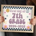 First Day of 7th Grade Sign, First Day of School Sign, Printable 7th ...