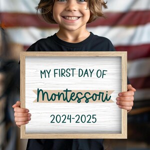First Day of Montessori Sign, Printable First Day of Montessori Sign ...
