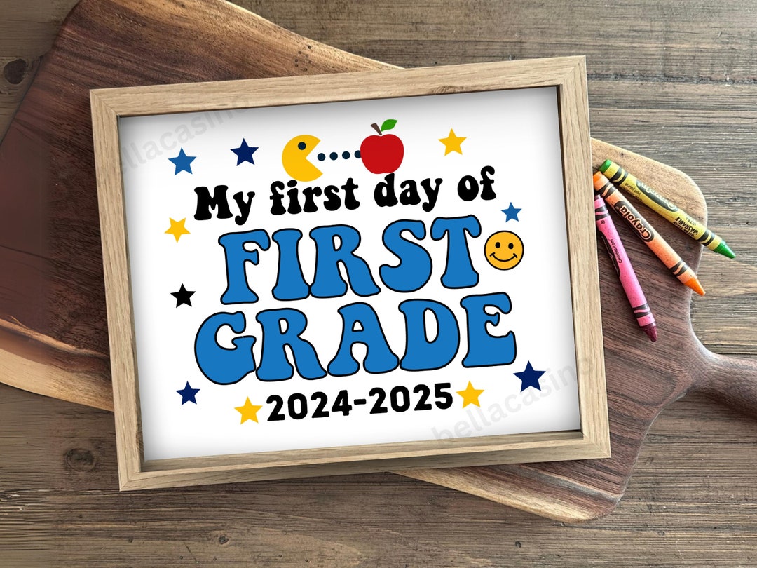 First Day of First Grade Printable Sign Instant Digital Download Back ...