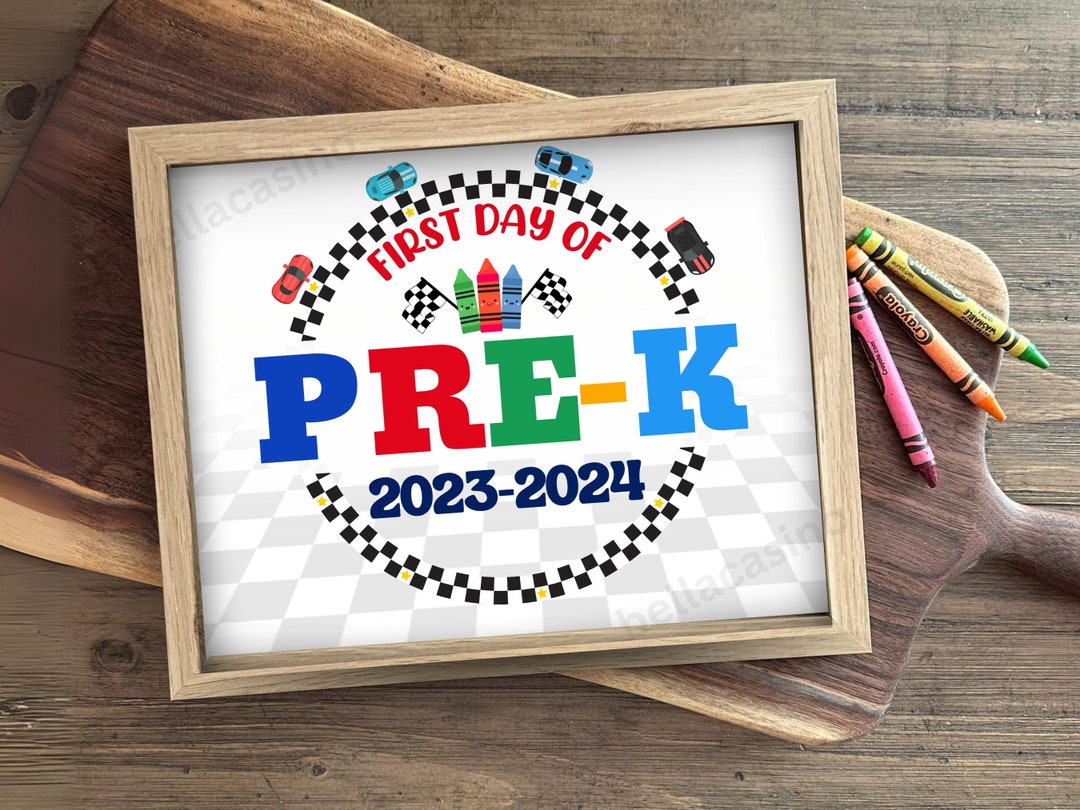 First Day of Pre-k Printable Sign Instant Digital Download Back to ...