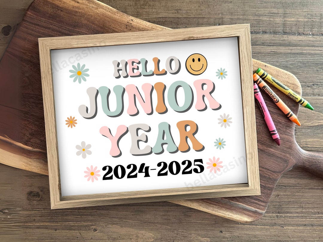 First Day of Junior Year Printable Sign Instant Digital Download Back ...