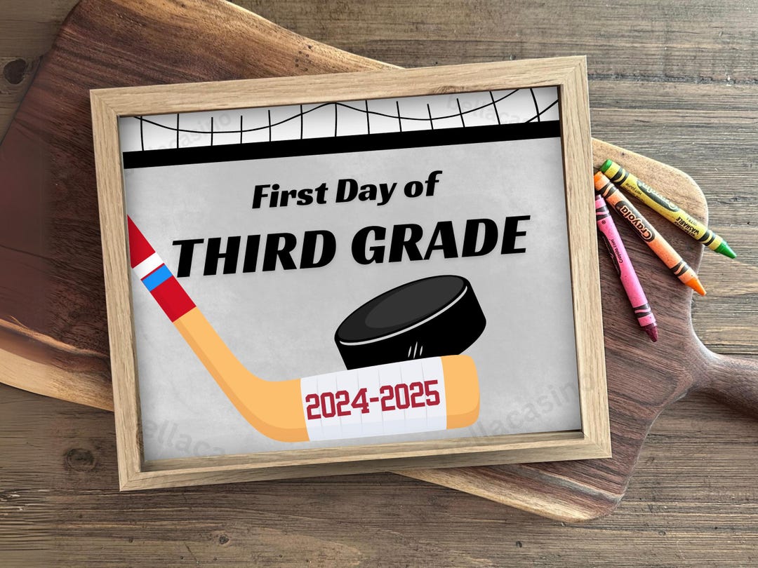 First Day of 3rd Grade Sign, First Day of School Sign, Printable 3rd ...