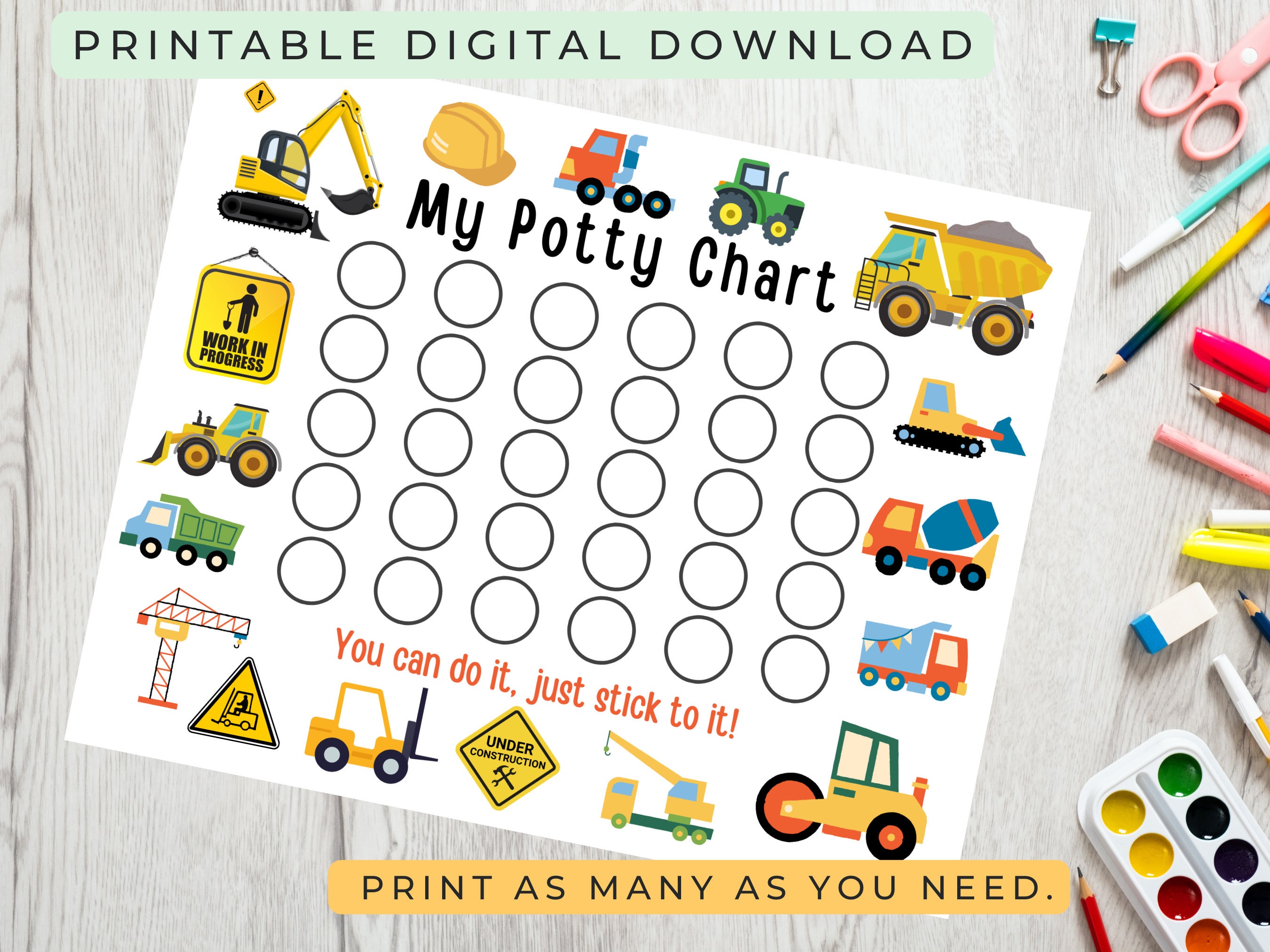 Potty Training Chart Template