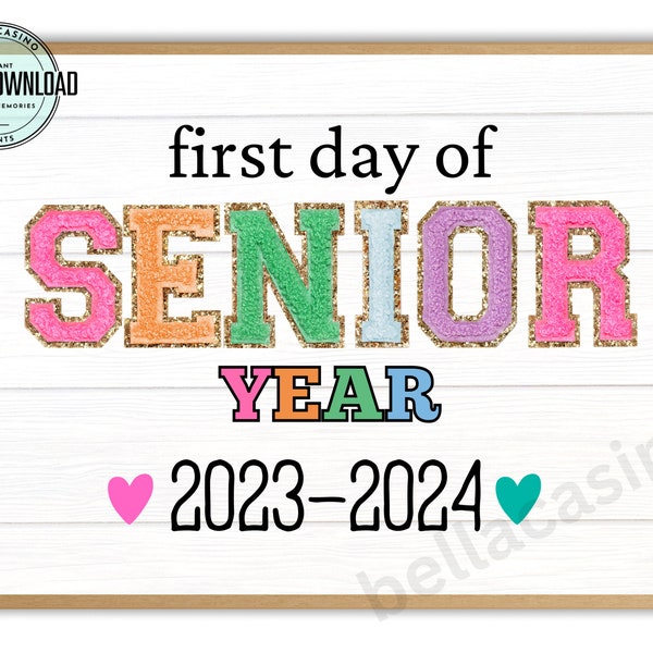First Day Senior Year Sign - Etsy