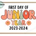 First Day of Junior Year Printable Sign Instant Digital Download Back ...