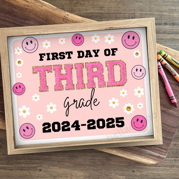 3rd Grade Sign - Etsy