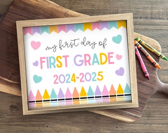First Day of First Grade Printable Sign Instant Digital Download Back ...