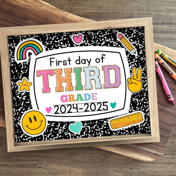 3rd Grade Sign - Etsy