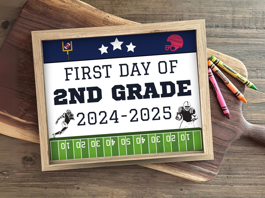 First Day of 2nd Grade Sign, First Day of School Sign, Printable 2nd ...