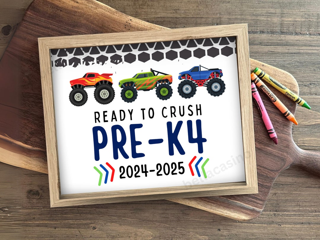 First Day of Pre-k4 Printable Sign Instant Digital Download Back to ...