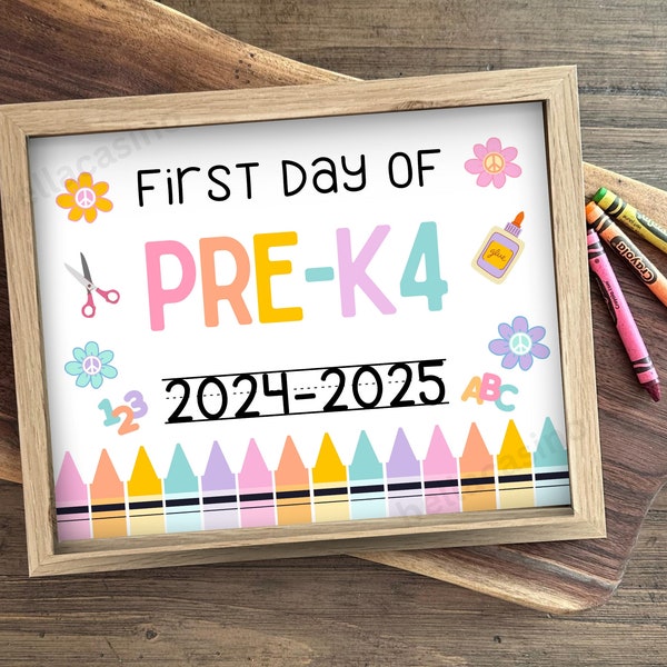 First Day of Pre K - Etsy