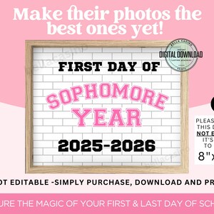 First Day of Sophomore Year Sign Printable - Digital Download - Etsy