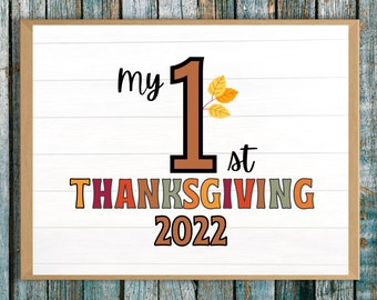 First Thanksgiving Sign - Etsy