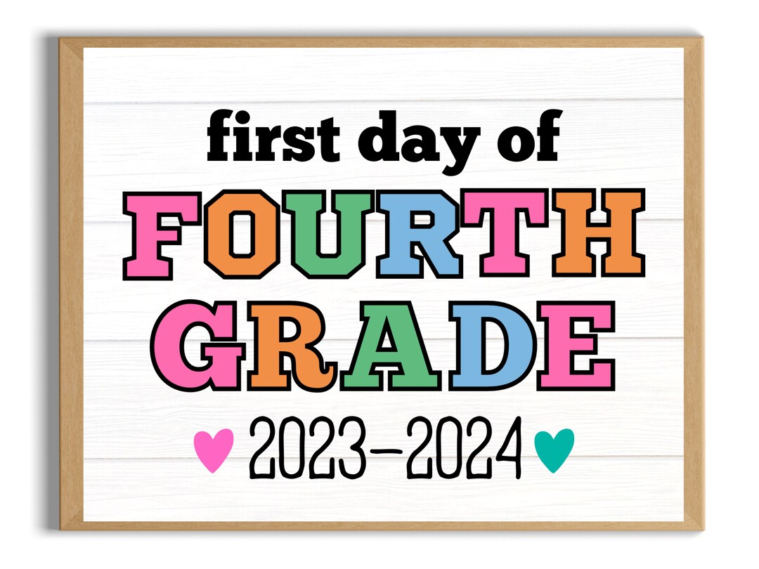 First Day Of 4th Grade Sign First Day Of School Sign Etsy first-day-of-4th-grade-sign-first-day-of-school-sign-etsy