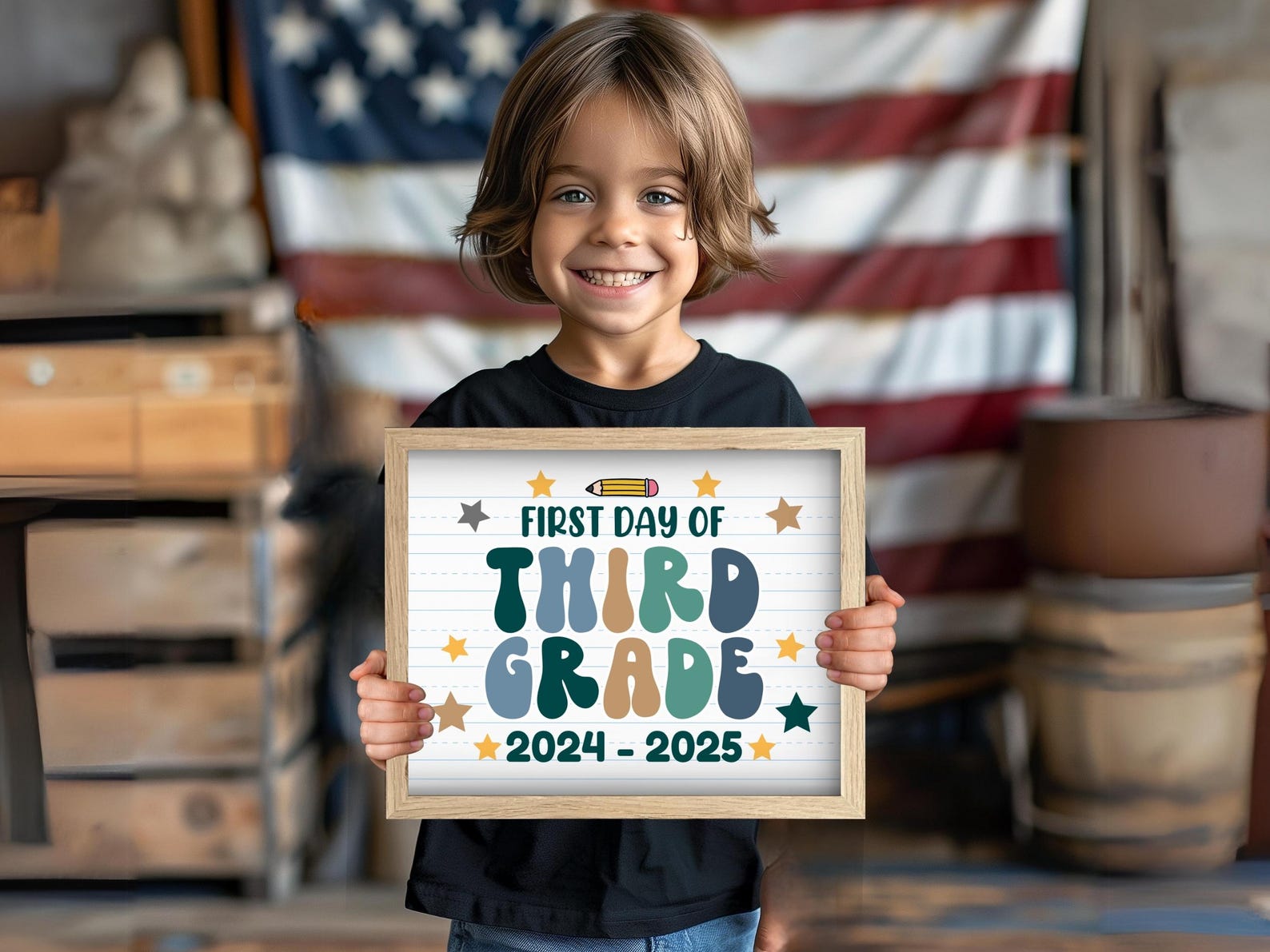 First Day of 3rd Grade Sign, First Day of School Sign, Printable 3rd ...