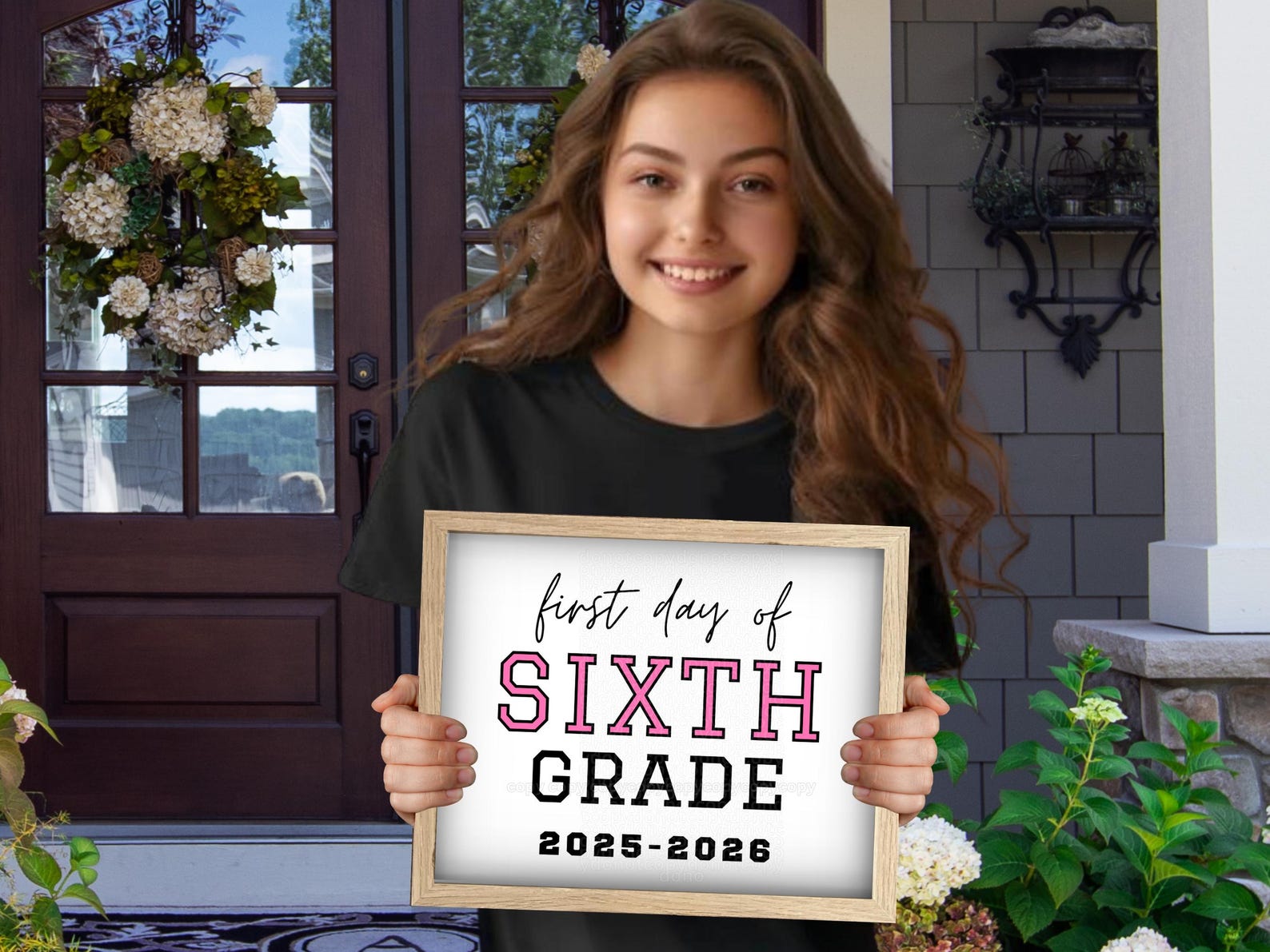 First Day of 6th Grade Sign, First Day of School Sign, Printable 6th ...